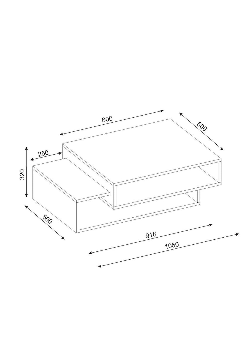 Coffee Table Tab - White, Walnut – Figure It Out Furniture