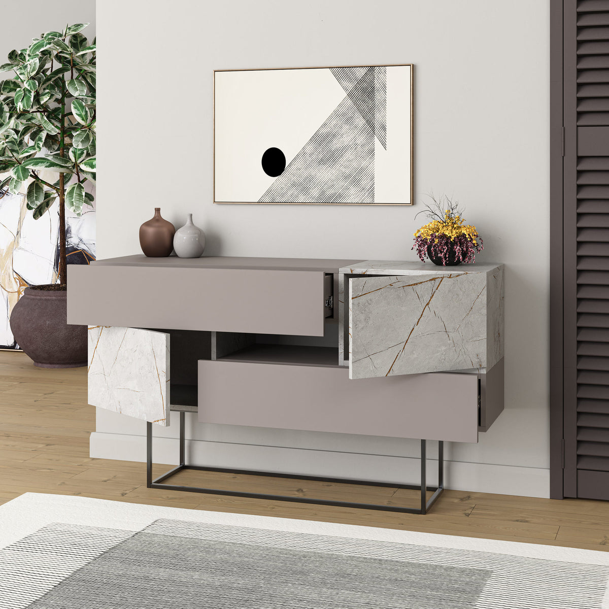Console Table Eros - Light Mocha, Lagina – Figure It Out Furniture