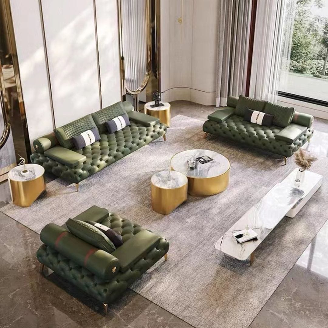 Samaita Luxury Chesterfield 3pc Set – Figure It Out Furniture